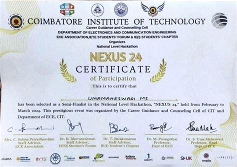 Umamaheswari M S On Linkedin Nexus24 Techinnovation Semifinalist