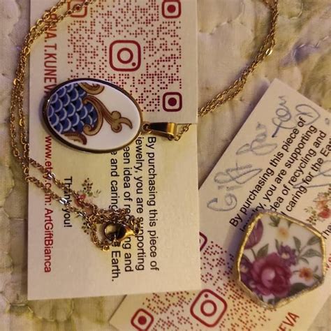 New Necklace Kintsugi Japaneseporcelain Annyversary T Etsy