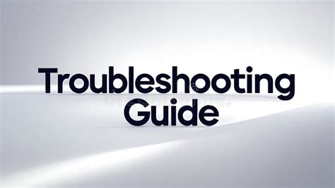 Troubleshooting Guide Text For Resolving Common Issues Quickly And Effectively Stock