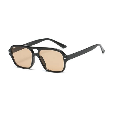 Clásico Remaches Cuadrados Gafas De Sol De Las Mujeres Retro Doble