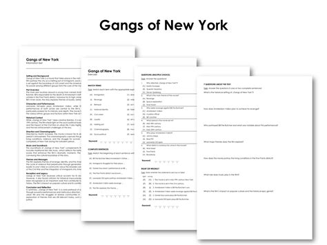 The Movie Gangs Of New York Made By Teachers