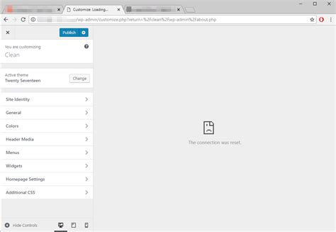 Customizer Preview Cant Be Displayed On Wp 497 · Issue 1944