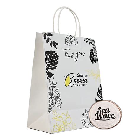 Custom Luxury White Craft Paper Bag With Handle T Jewelry Paper