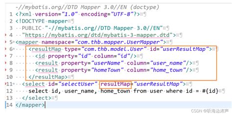 mybatis使用示例：mapper文件中返回结果使用resultmap mapper resultmap csdn博客