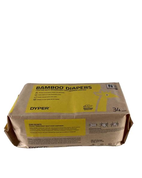 Dyper Bamboo Diapers Newborn 34 Count