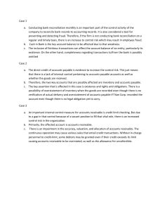 Internal Control Weaknesses Case Study Analysis