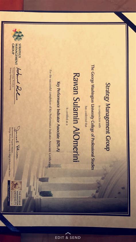 Rawan Alomerini On Linkedin Key Performance Indicator Kpi Certificate
