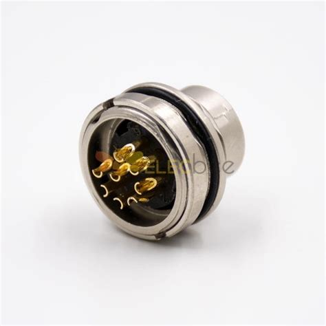 M16 Male 8 Pin Panel Receptacles A Coded Waterproof Straight Front