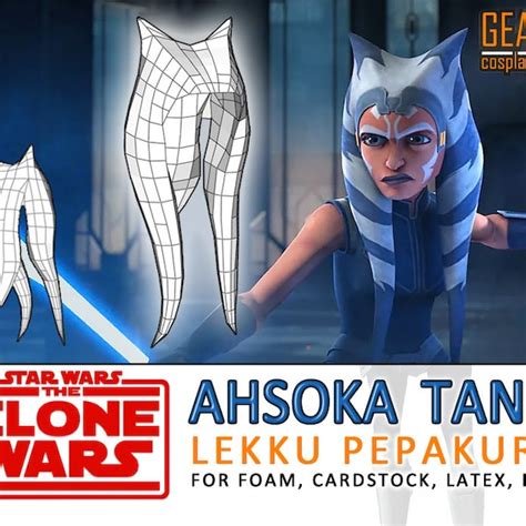 Ahsoka Lekku Headpiece Foam Etsy