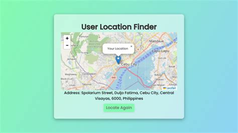 User Location Finder Using Html Css And Javascript With Source Code Sourcecodester