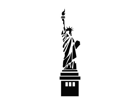 Statue Of Liberty Svg New York Svg Liberty Silhouette Cutting Etsy