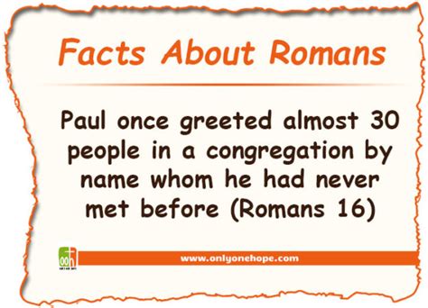 Facts About Romans Only One Hope