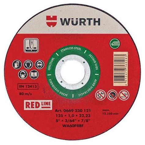 Rezna ploča za inox fi x mm WÜRTH