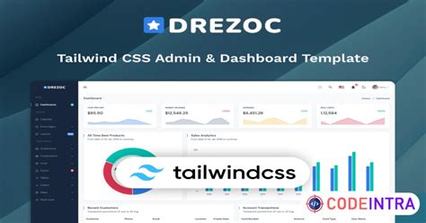 Tailwind Css Admin And Dashboard Template Drezoc Codeintra
