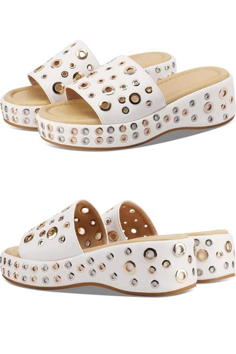 Enttgo Women Woven Platform Wedge Sandals Slip On Espadrille Slides