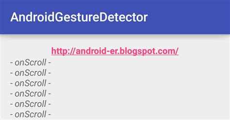 Android Er Detect User Touch With Gesturedetectorcompat