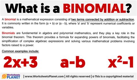 What Is A Binomial Definition Of Binomial
