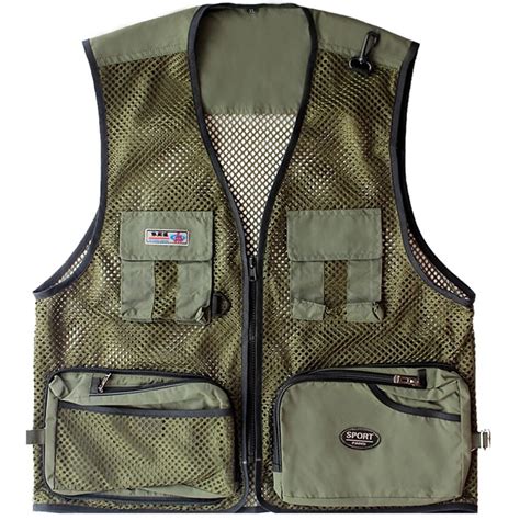 Nianjeep Many Pockets Vest Waistcoat Suitable Super Light Weight Vest