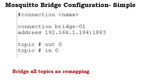 Mosquitto Mqtt Bridge Usage And Configuration
