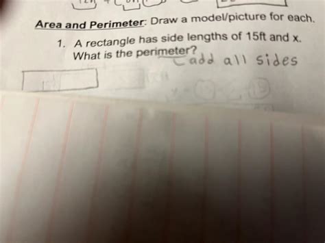 Solved Area And Perimeter Draw A Model Picture For Each Chegg