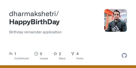 GitHub Dharmakshetri HappyBirthDay Birthday Remainder Application