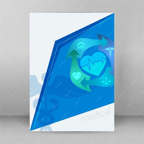 Premium Vector Medicine Cover Page Leaflet Advertising Report02