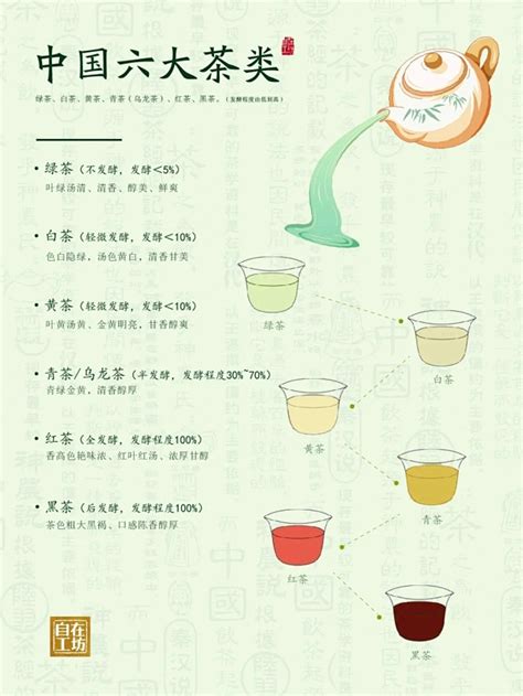 自在说一张图带你了解中国六大茶类1自在工坊来自小红书网页版
