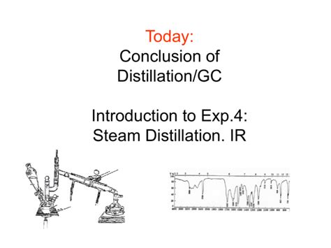 Distillation And Gc Steam Distillation Ir Organic Chemistry