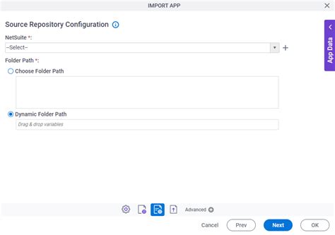 Import App Source Repository NetSuite