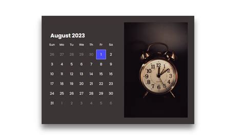 How To Create A Calendar Using HTML And CSS YouTube
