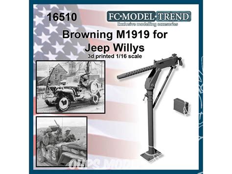 Fc Model Trend Accessoire Résine 16510 Browning M1919 Pour Jeep 1 16