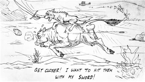 Warhammer A Wolf Rides A Cow Into The Fray Of Battle