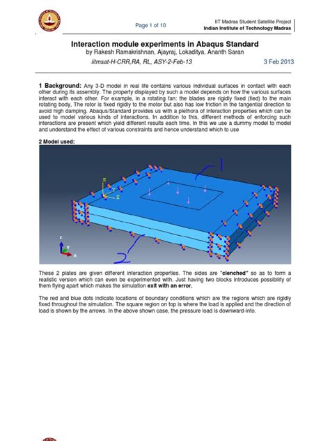 Abaqus Interaction Module Pdf Pressure Simulation
