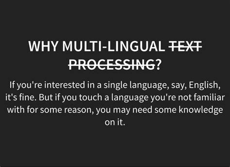 Multi Lingual Text Processing PPT