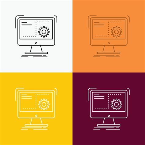 Command Computer Function Process Progress Icon Over Various