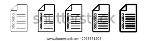 Document Line Icons Document Symbol Set Stock Vector Royalty Free Shutterstock