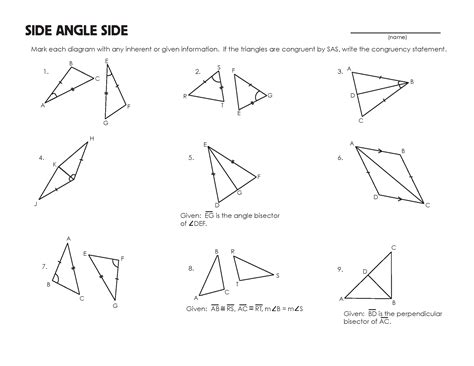 Congruent Triangles Worksheet Mrmillermath Worksheets Library
