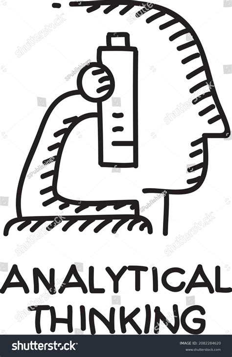 Analytical Thinking Vector Sketchy Symbol Stock Vector Royalty Free