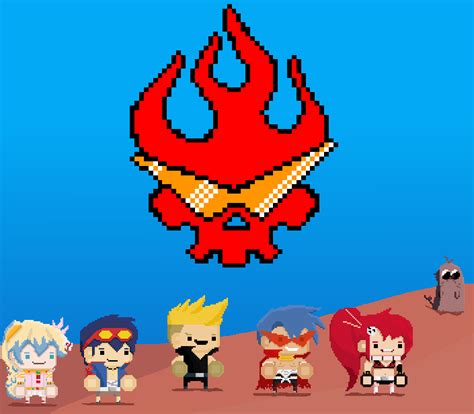 Gurren Lagann Pixel Art By Suricatodeguerra On Deviantart