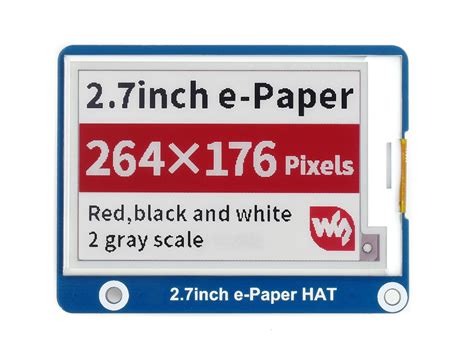2 7inch E Paper E Ink Display HAT B For Raspberry Pi 264176 Pixels Red Black White