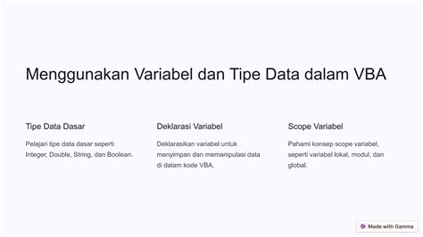 Pengenalan Visual Basic For Application Pptx