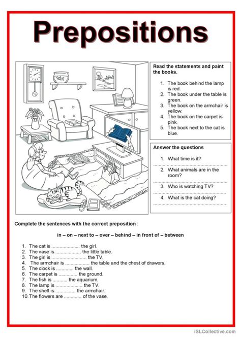 Prepositions Of Place Worksheet Intermediate Worksheet Nbkomputer