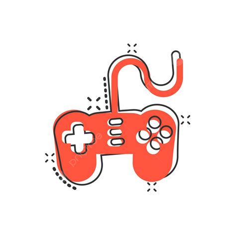 Comicstyle Joystick Icon With Splash Effect Fun Icon Symbol Vector Fun Icon Symbol Png And