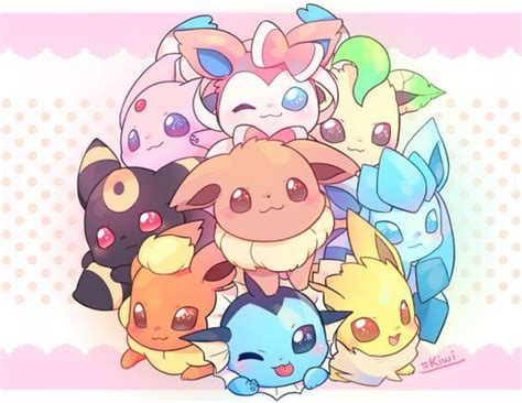 Cute Chibi Eevee Evolutions Wallpaper 🍡 Valerie ~ 🦄 Umbreon