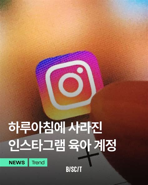 비스킷 마케팅・브랜딩・크리에이티브 하루아침에 아이와의 추억을 담은 계정이 사라졌다 👶 아이의 일상을 올리며 육아 정보를 공유하던 인스타그램 육아 계정이 비활성화되는