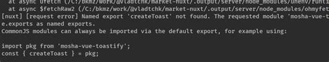 Nuxt Request Error Directory Import Outputservernodemodulesapolloclientcore Is