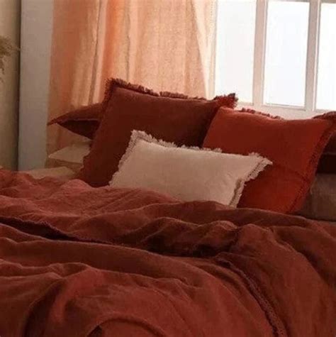 Rust Twin Bedding Duvet Cover Set King Duvet Rust Comforter Set Rust 3