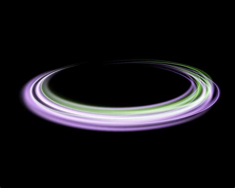 Glowing Purple And Green Magic Ring Neon Realistic Energy Flare Halo