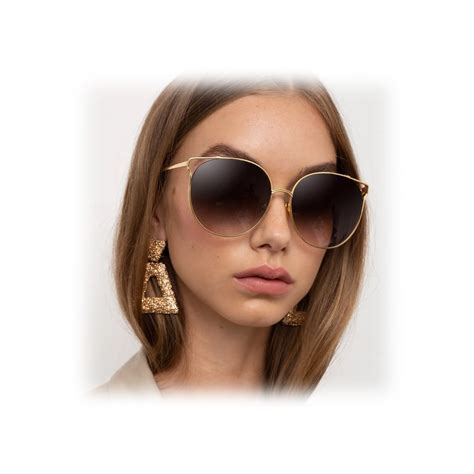 Linda Farrow Joanna Oversized Sunglasses In White Gold And Silver Lfl996c2sun Linda Farrow