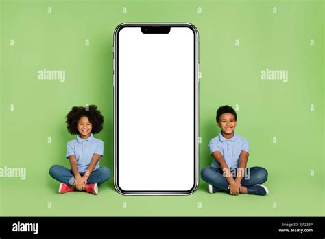 Portrait Of Attractive Cheery Pre Teen Friends Friendship Sitting Gadget Copy Blank Space Ad Ui